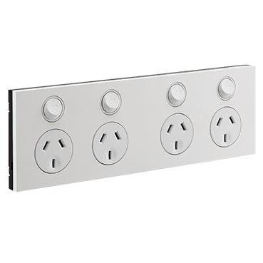 CLIPSAL SATURN ZEN QUAD POWERPOINT (WHITE) - Z4025H2-ZW – ARCK ...